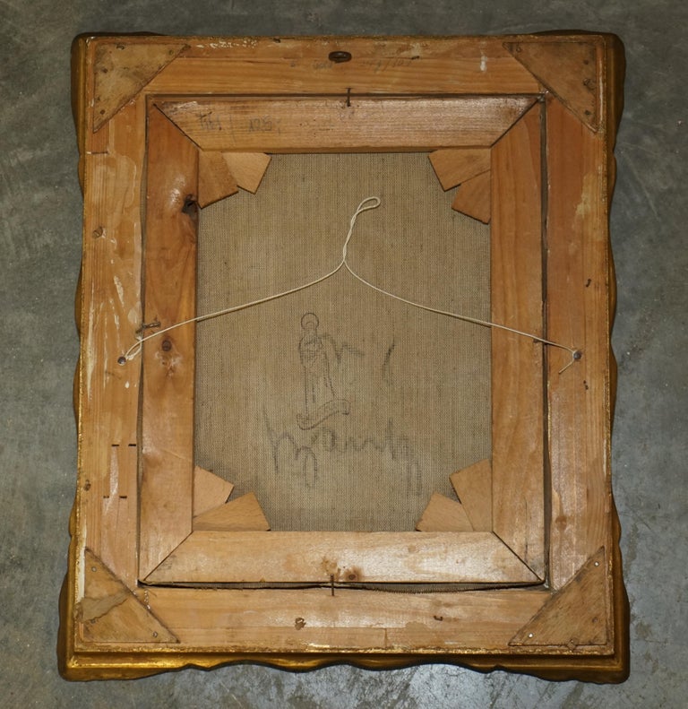 Antique Signed Dutch Oil on Canvas Painting of Old Man Man with Grey ...