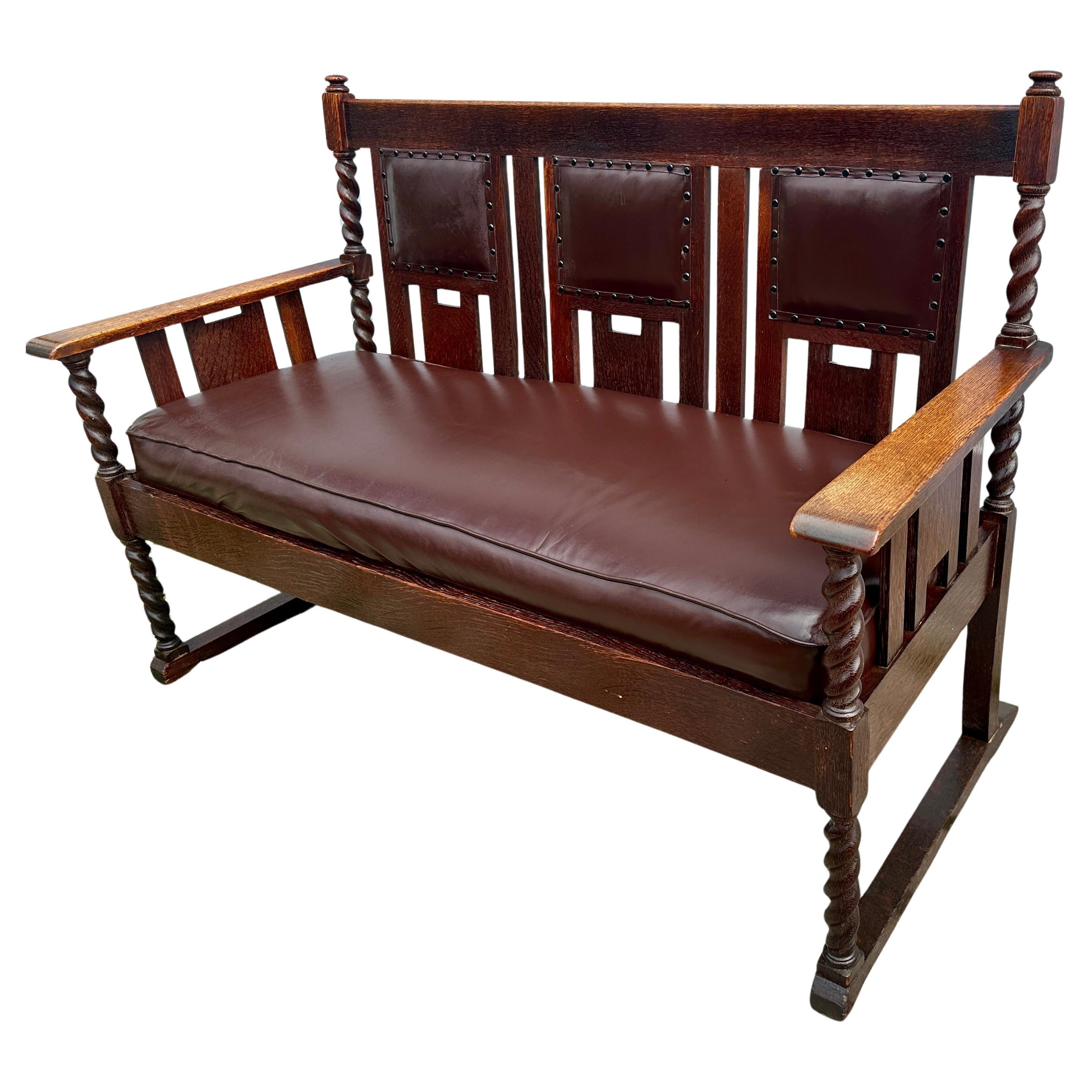 Antique Signed Stickley Brothers Settee - W32780 For Sale at 1stDibs