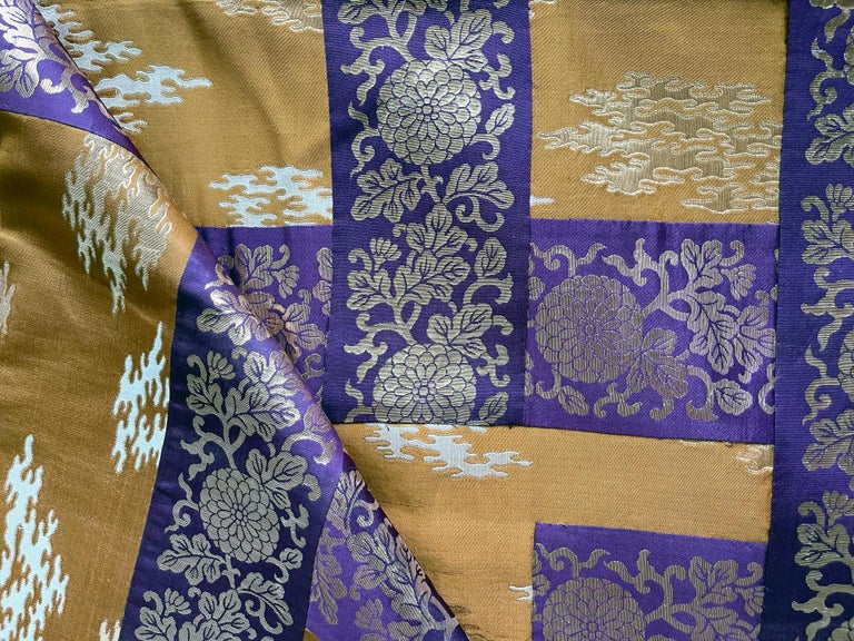 Antique Silk Kesa Monk's Patched Robe Meiji Period For Sale at 1stDibs