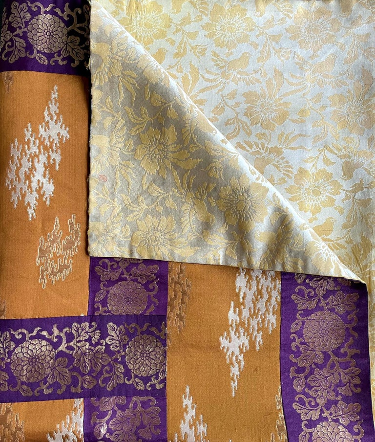 Antique Silk Kesa Monk's Patched Robe Meiji Period For Sale at 1stDibs