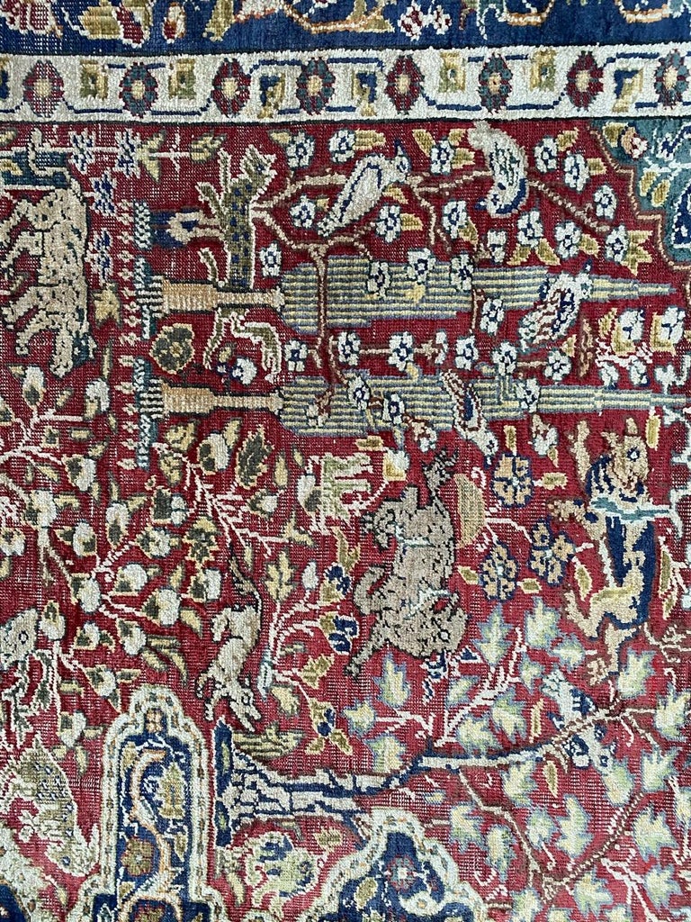 Antique Silk Turkish Kayseri Rug For Sale at 1stDibs