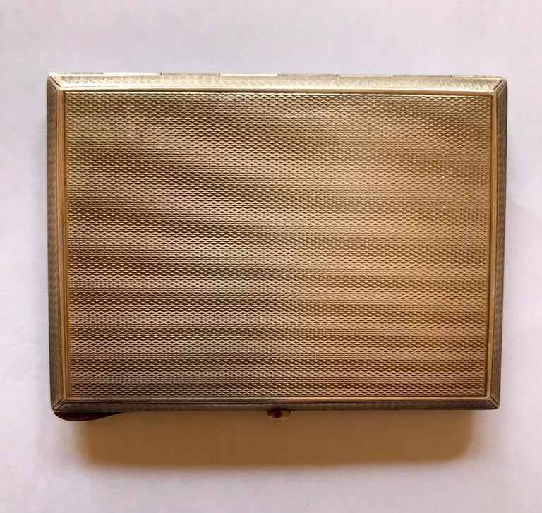 Antique Silver 925 and Guilloche Enamel Case, 1930 For Sale at 1stDibs