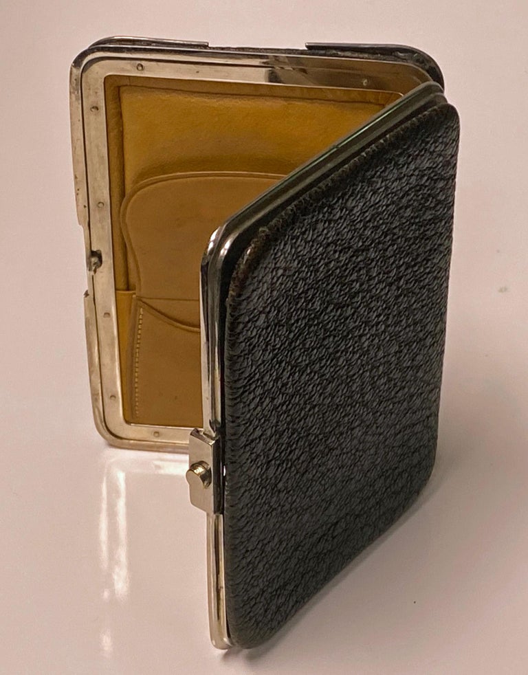 Antique Silver and Leather Wallet Purse Holder Birmingham 1895 W ...