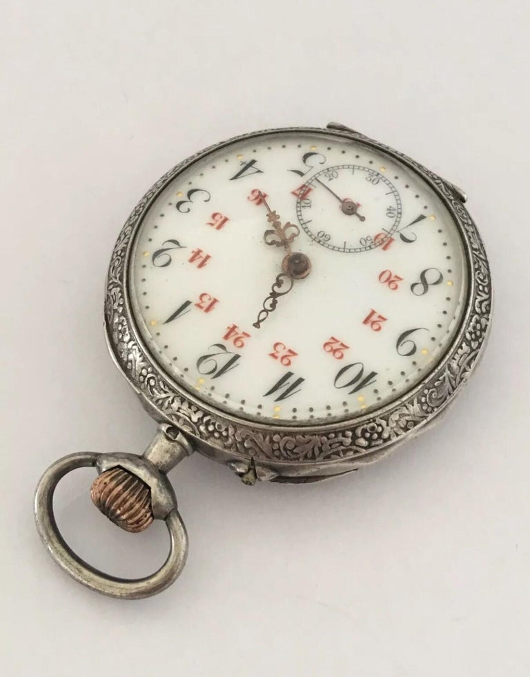 Antique Silver Beautifully Engraved Case Pocket Watch at 1stDibs ...