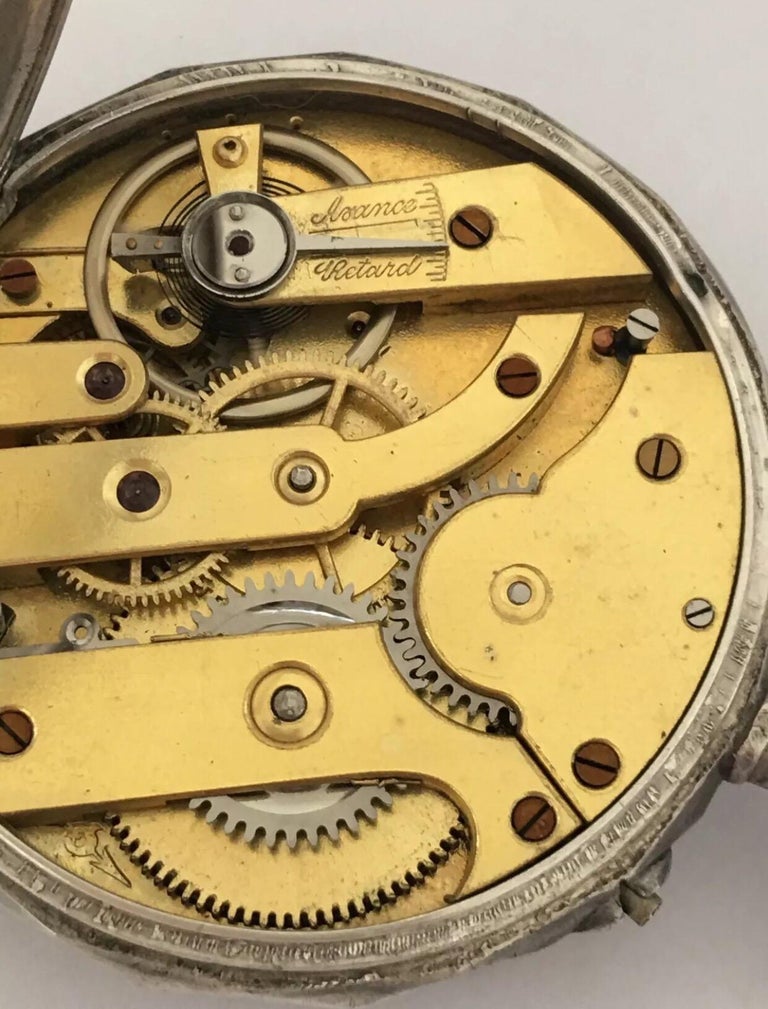 Antique Silver Beautifully Engraved Case Pocket Watch at 1stDibs ...