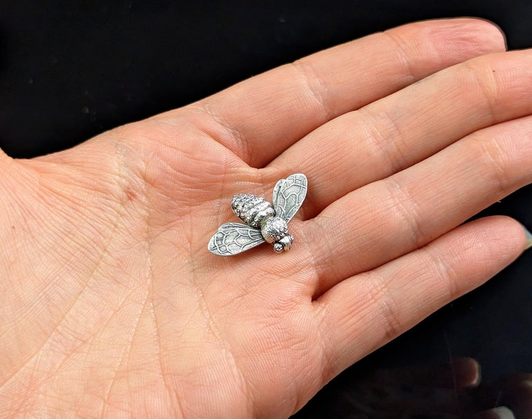 Antique Silver Bee Brooch, Victorian, Sterling Silver Pin For Sale at ...