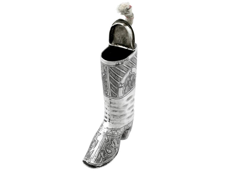 Antique Silver Boot Vesta Case and Taper Holder For Sale at 1stDibs ...