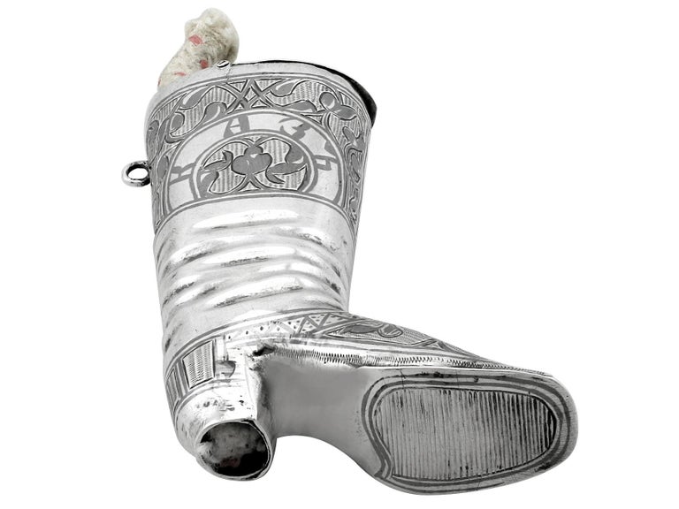 Antique Silver Boot Vesta Case and Taper Holder For Sale at 1stDibs ...