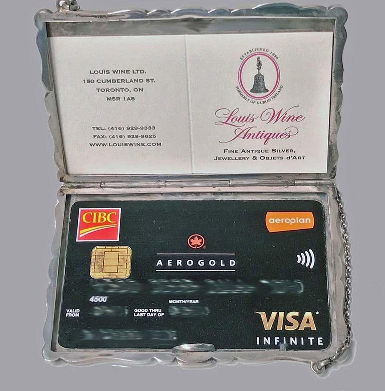 Antique Silver Card Case, Birmingham 1910, Adie and Lovekin For Sale at ...