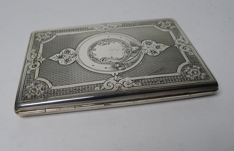 Antique Silver Card Case by George Unite, 1876 For Sale at 1stDibs