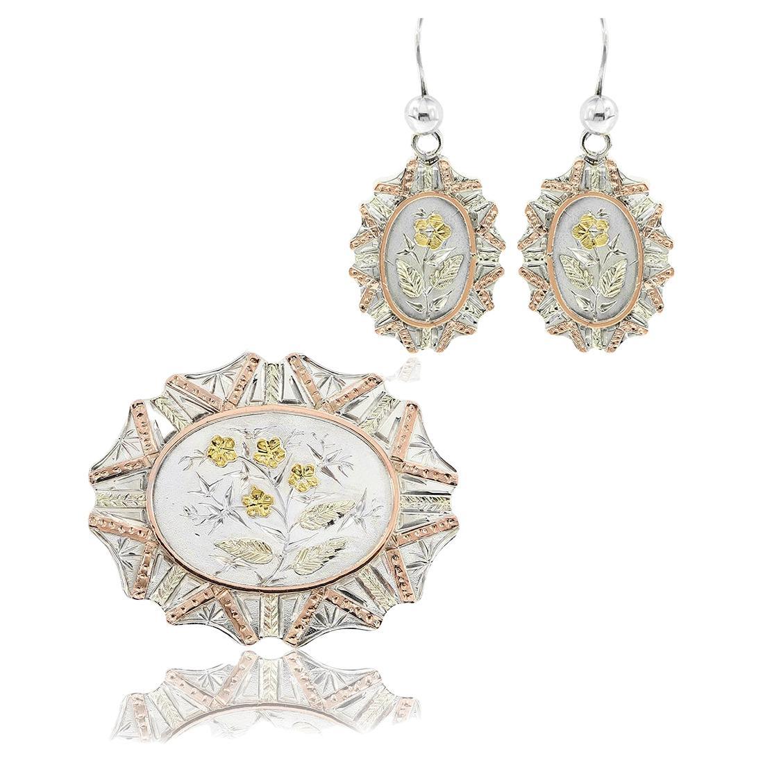 Antique Silver Demi-Parure, Circa 1885 For Sale at 1stDibs