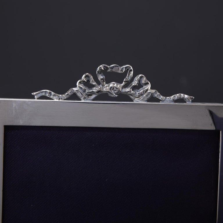 Antique Silver Double Folding Photograph Frame For Sale at 1stDibs