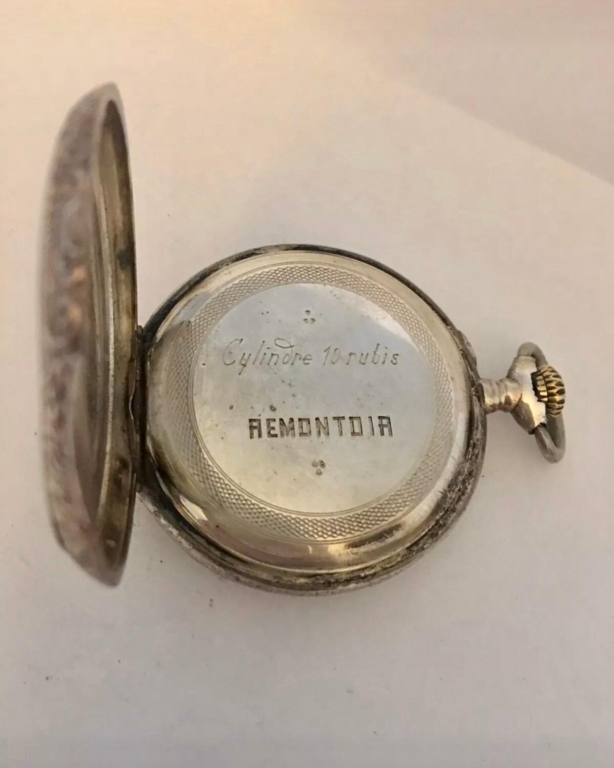 Antique Silver Full Engraved Case Hand-Winding Pocket Watch at 1stDibs ...