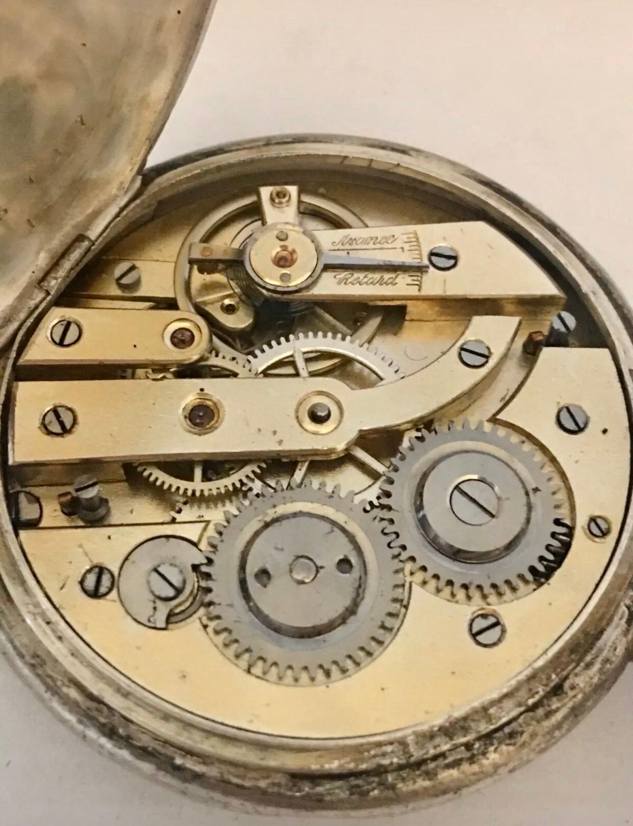 Antique Silver Full Engraved Case Hand-Winding Pocket Watch at 1stDibs ...