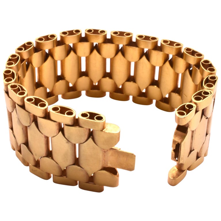 Antique Silver Gilt Book Chain Bracelet at 1stDibs
