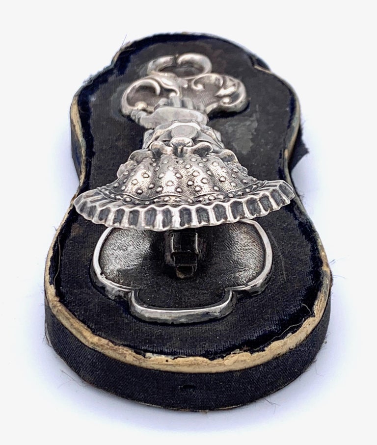 Antique Silver Hand Letter Paper Clip For Sale at 1stDibs