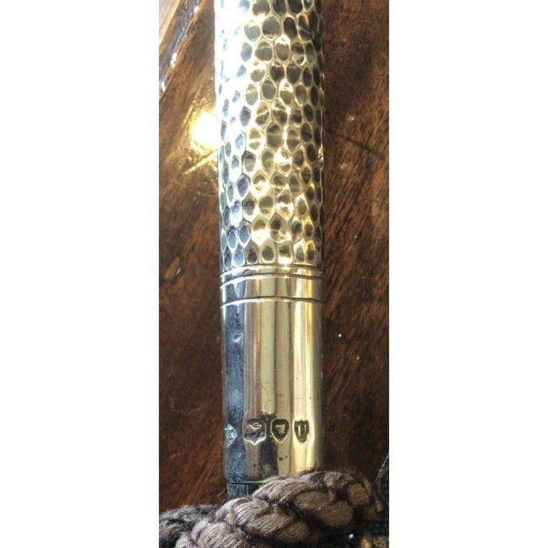 Antique Silver Handled Silk Parasol Umbrella For Sale at 1stDibs