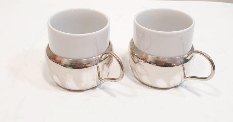 Antique Silver Holders with Built-in Vessels from the 19th Century For ...