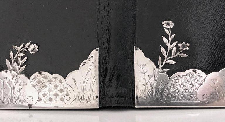 Antique Silver Leather Notepad Wallet, London 1878, Henry Dee at 1stDibs