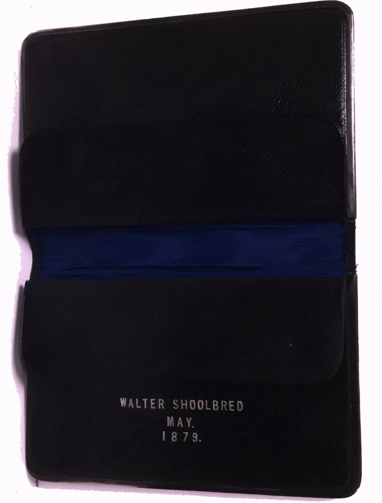 Antique Silver Leather Notepad Wallet, London 1878, Henry Dee at 1stDibs