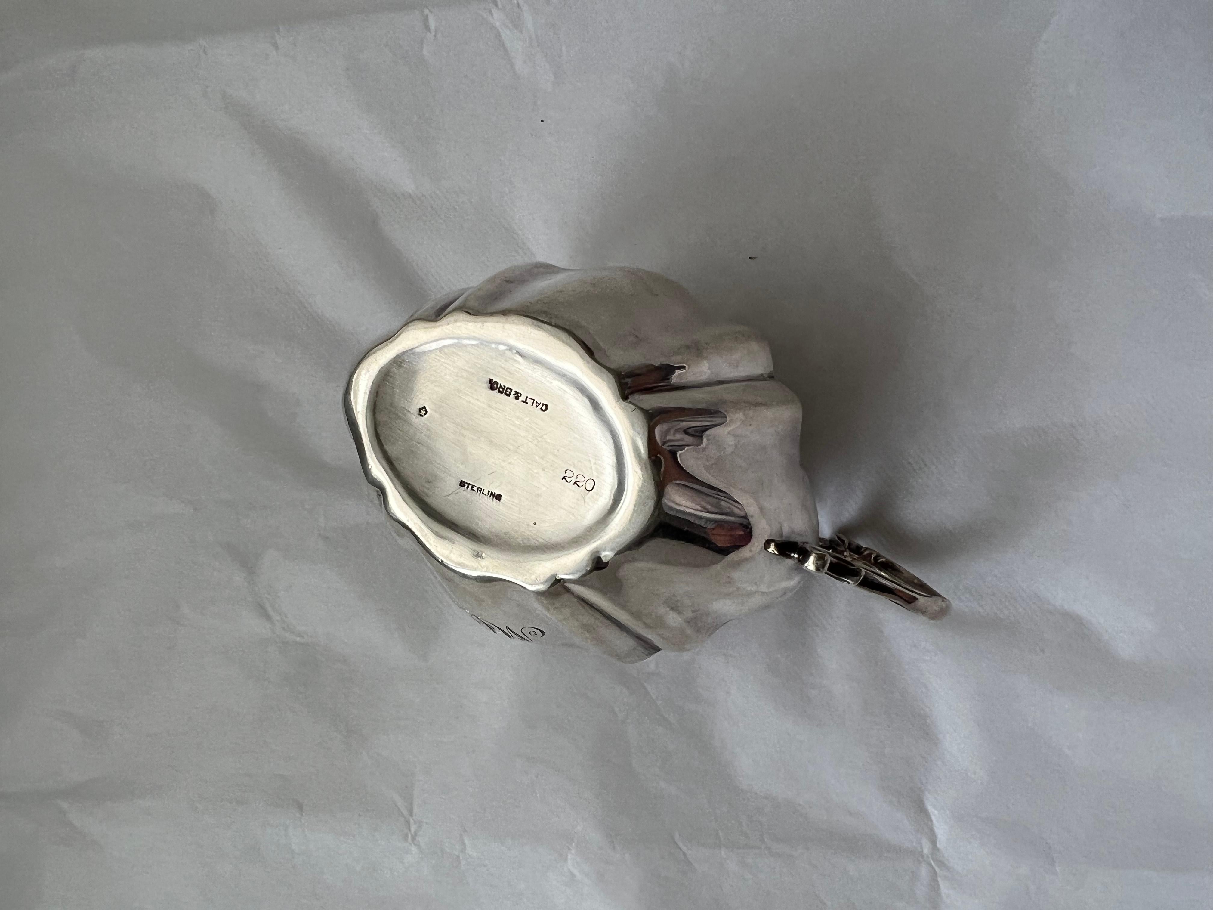 Antique Silver Milk Creamer Sauce Pourer Galt Vintage Estate Classic ...