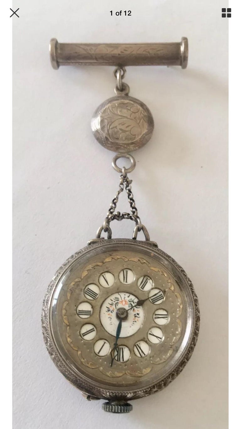 Antique Silver Nurses Fob Watch at 1stDibs | antique nurses fob watch ...