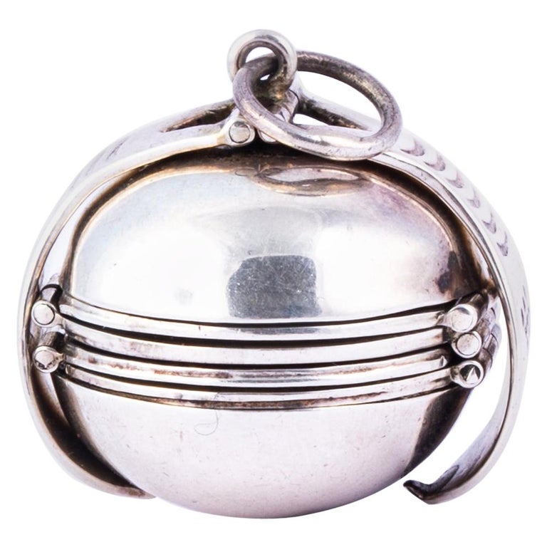 Antique Silver Opening Locket Pendant at 1stDibs