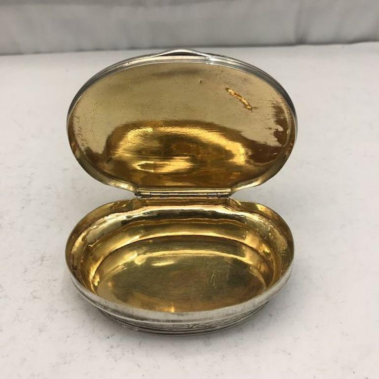 Antique Silver Oval Small Box at 1stDibs