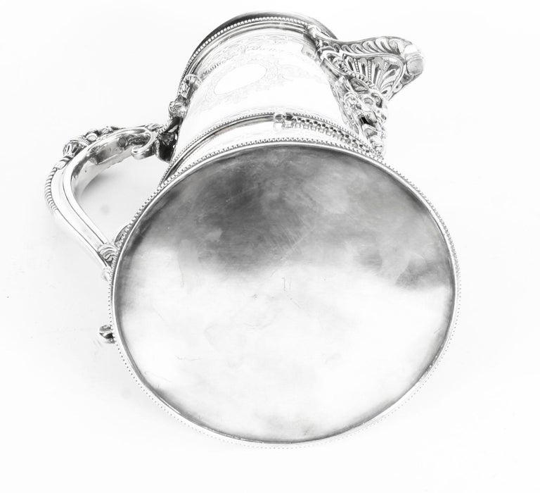 Antique Silver Plate Tudor Patent Wine Cooling Flagon, 19th Century at ...
