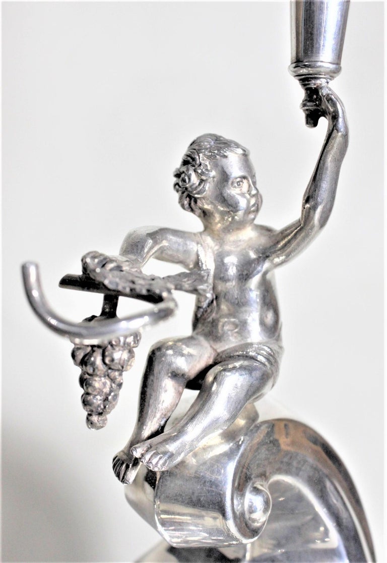 Antique Silver Plated Grape Stand Centerpiece with Child and Etched ...