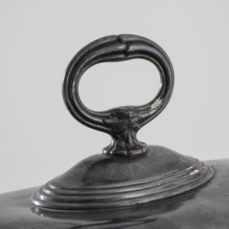 Antique Silver Plated Lid For Sale at 1stDibs