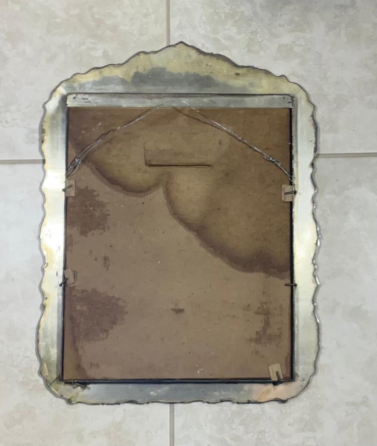 Antique Silver Plated Mirror For Sale at 1stDibs