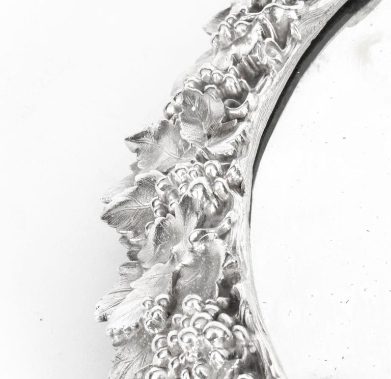 Antique Silver Plated Mirrored Top Victorian Cake Stand, 19th C For ...