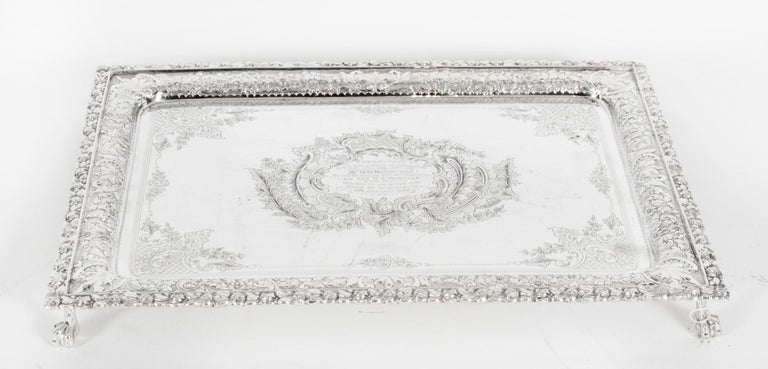 Antique Silver Plated Salver by Fenton Russel, 19th Century For Sale at ...