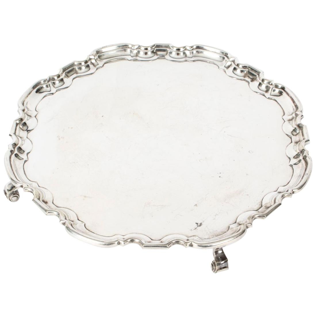 Antique Silver Plated Salver by Maple and Co, 19th Century at 1stDibs