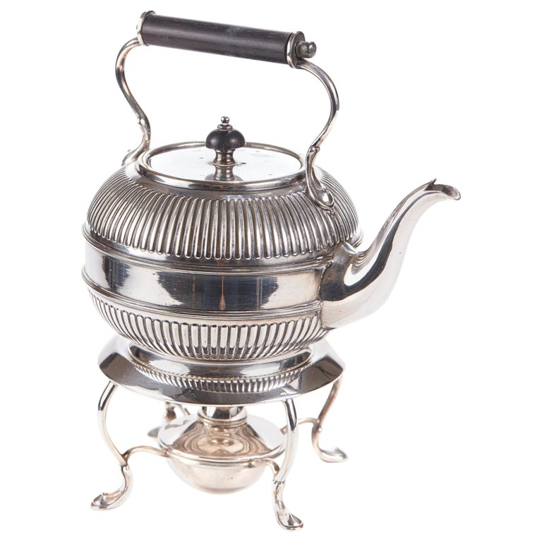 Antique Silver Plated Spirit Kettle For Sale at 1stDibs
