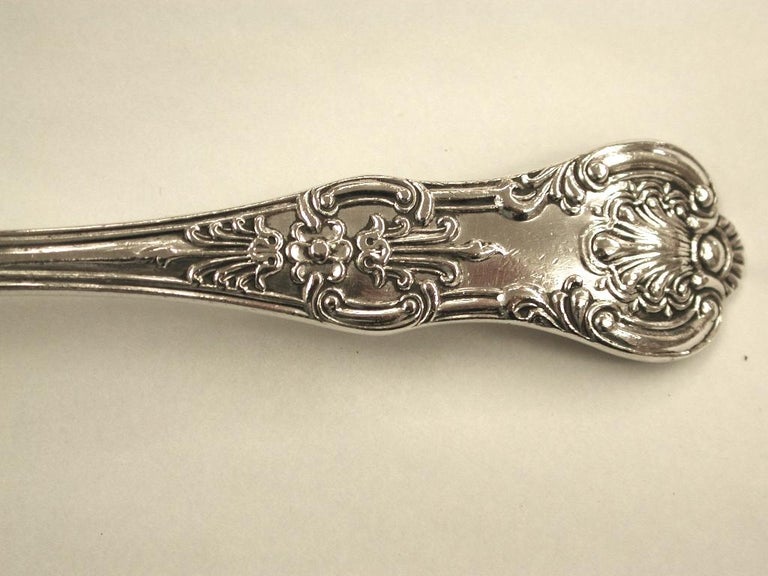 Antique Silver Queen's Pattern Child's Spoon and Fork, 1900, Sheffield ...
