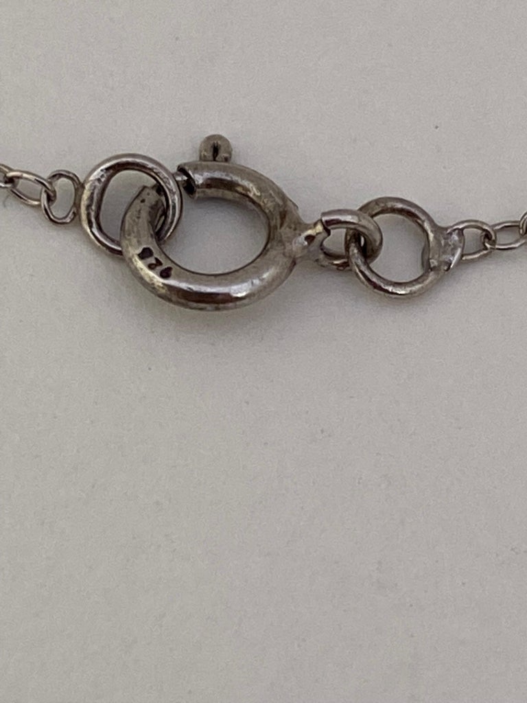 Antique Silver St. Christopher Pendant Necklace For Sale at 1stDibs