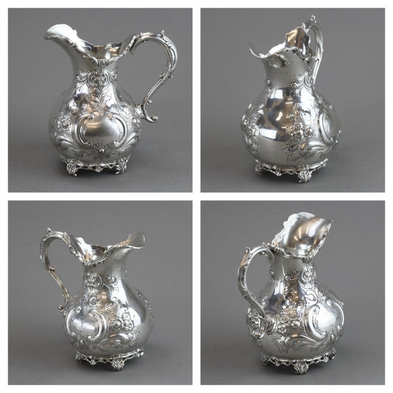 Antique Silver Tea Service Set, by Charles Lambe, Made in Dublin 1900 ...