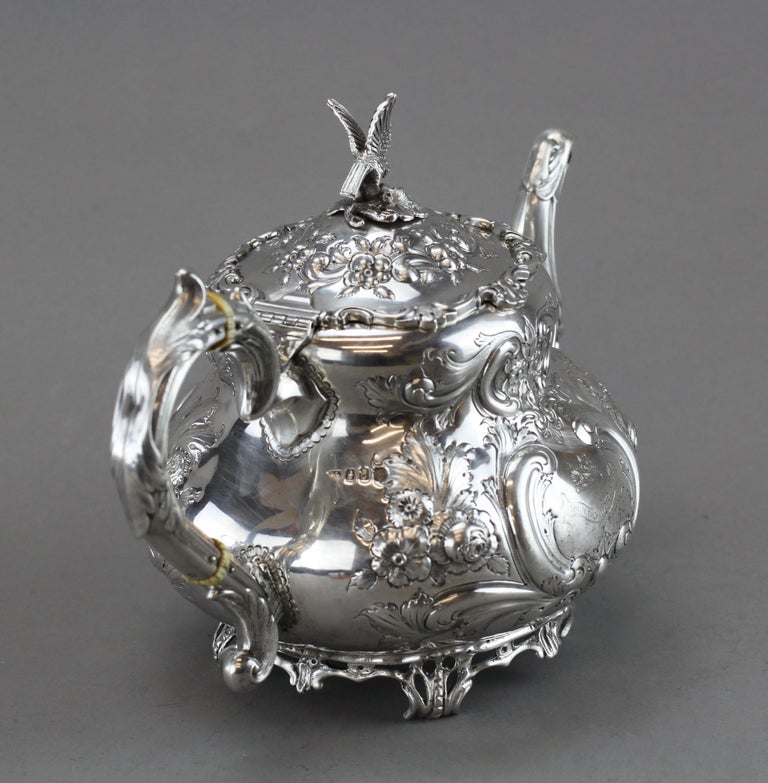 Antique Silver Tea Service Set, by Charles Lambe, Made in Dublin 1900 ...
