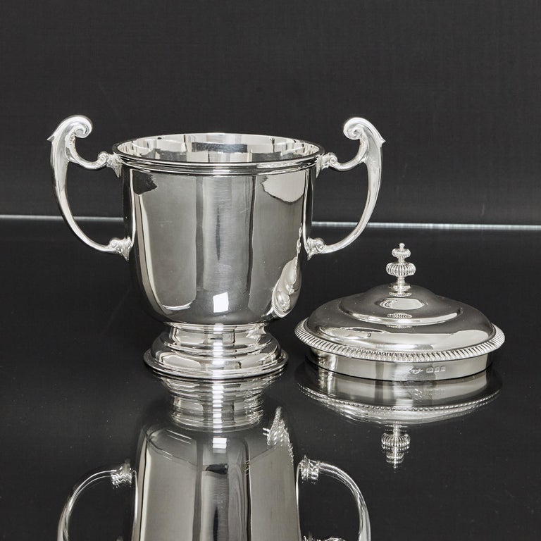 Antique Silver Trophy Cup and Cover, 1915 For Sale at 1stDibs