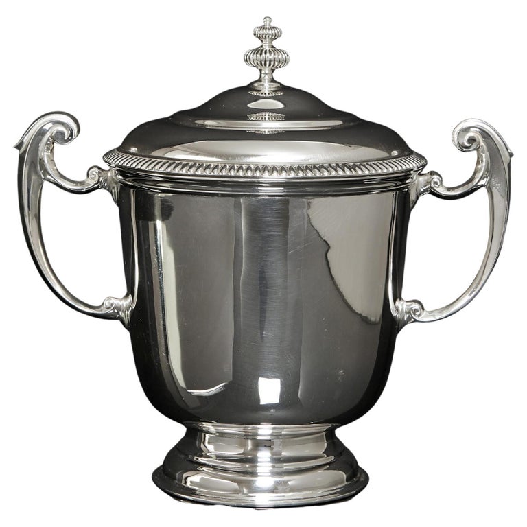 Antique Silver Trophy Cup and Cover, 1915 For Sale at 1stDibs