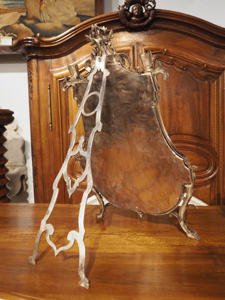 Antique Silvered Bronze Table Mirror from France, circa 1890 For Sale ...