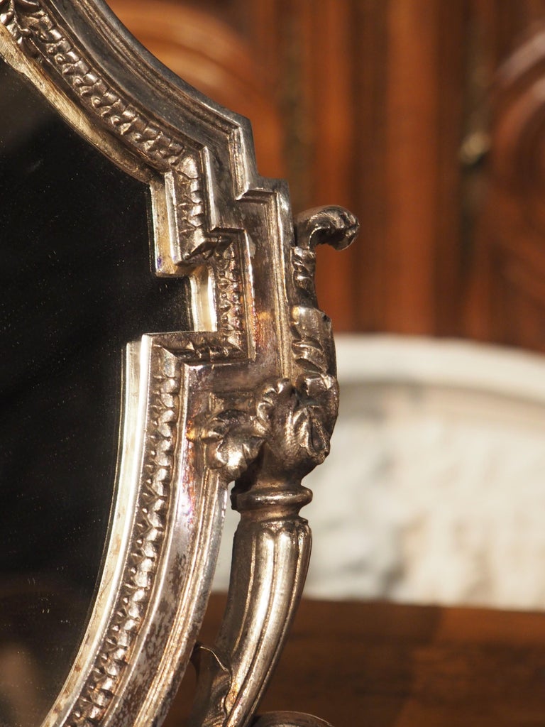 Antique Silvered Bronze Table Mirror from France, circa 1890 For Sale ...