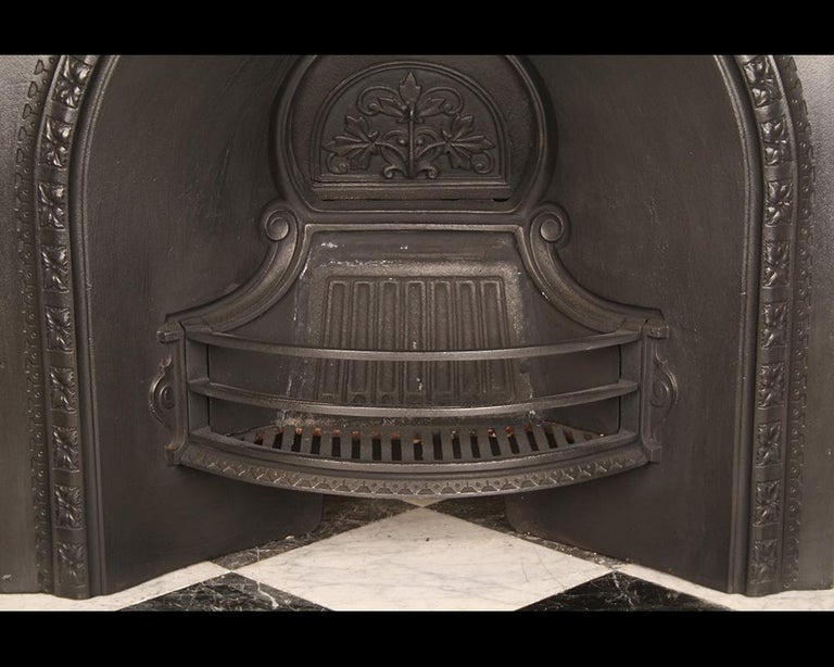 Antique Simple Ornate Victorian Arched Fireplace Insert, 19th Century ...