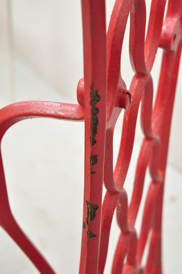 Antique Singer Cast Iron Red Treadle Sewing Machine Table Base For Sale ...