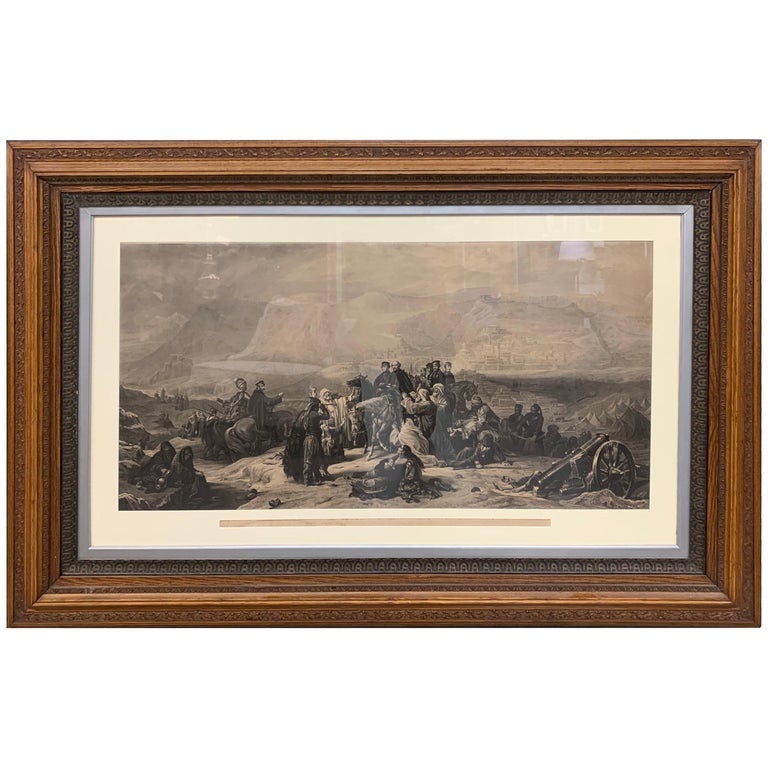 Antique Sir Fenwick Williams Extra Large Framed Etching Print Art For ...