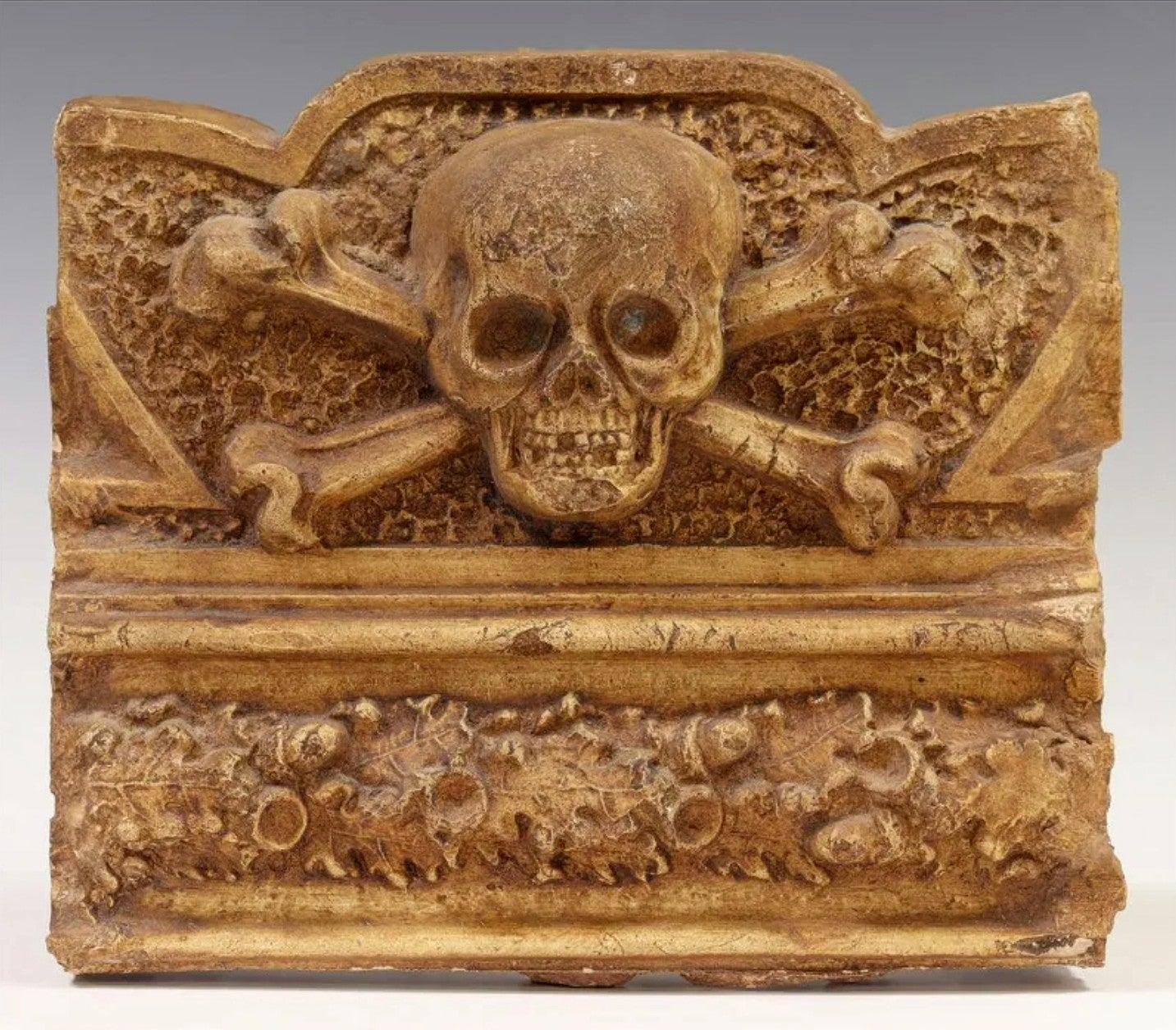 Antique Skull and Bones Cast Architectural Terracotta Fragment For Sale ...