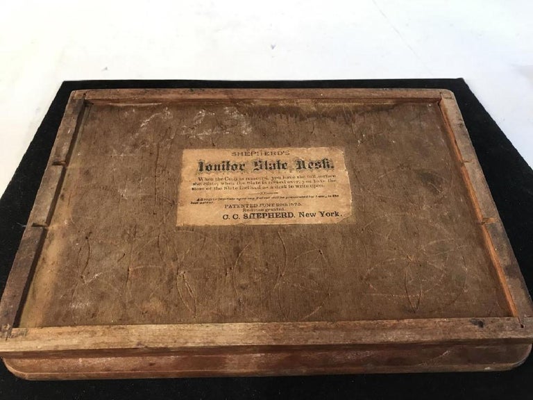 Antique Slate Desk Chalkboard Box at 1stDibs