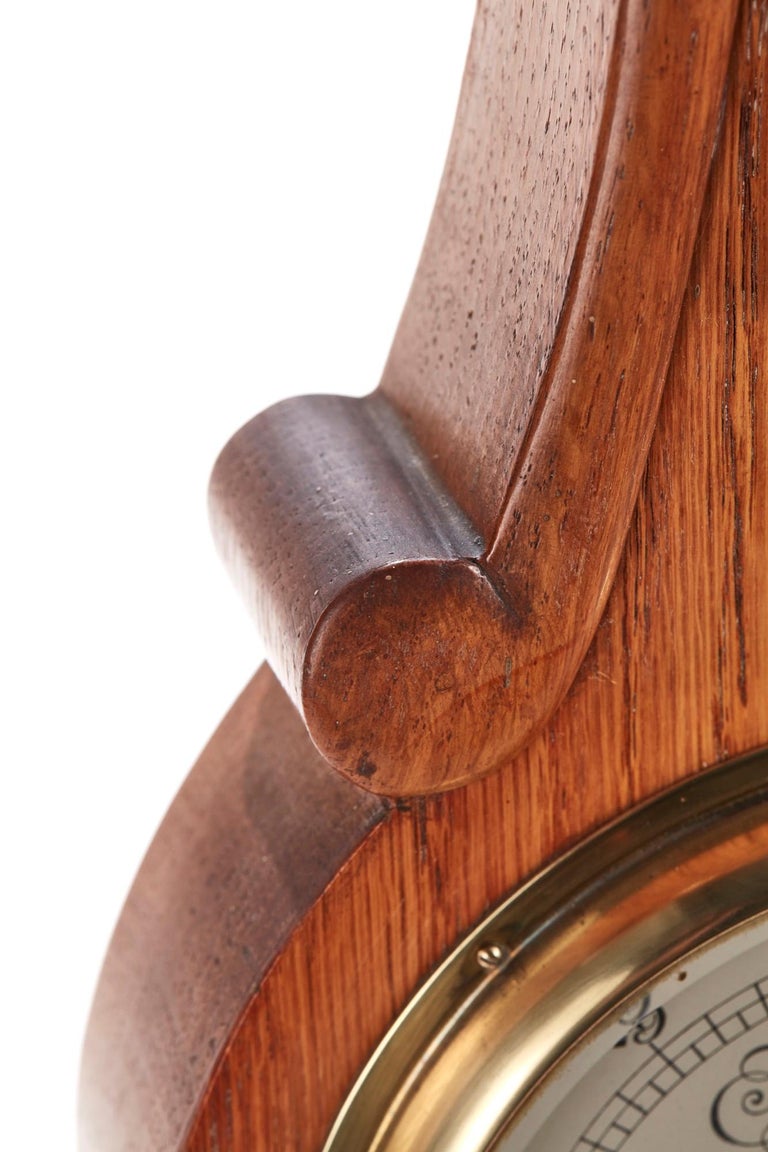 Antique Small Antique Oak Banjo Barometer, c.1880 at 1stDibs
